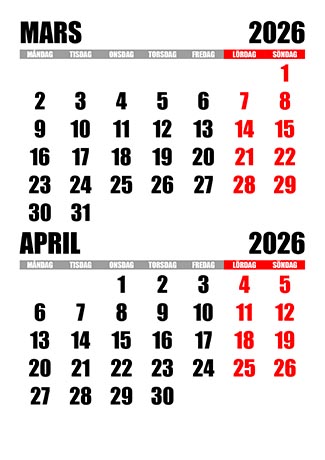Kalender mars april 2026 – kalender12.su